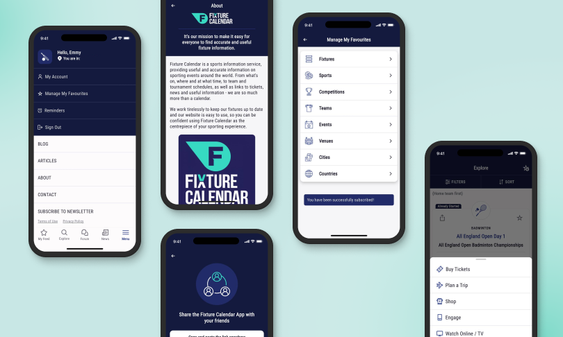 Fixture Calendar - Connected and personalised sports experience across ...